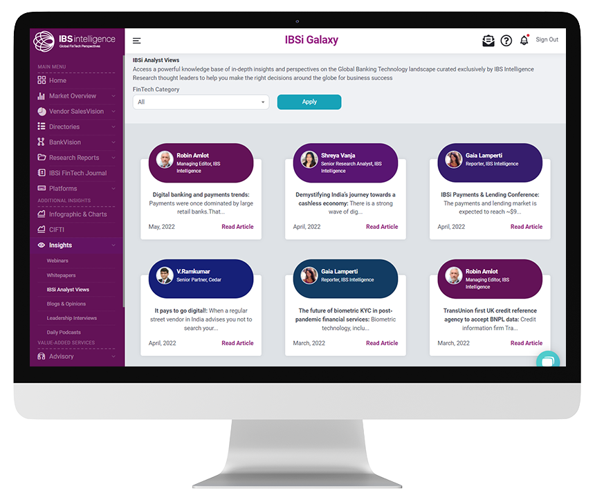 IBSi Galaxy - Banking Technology System Sales Digital Portal